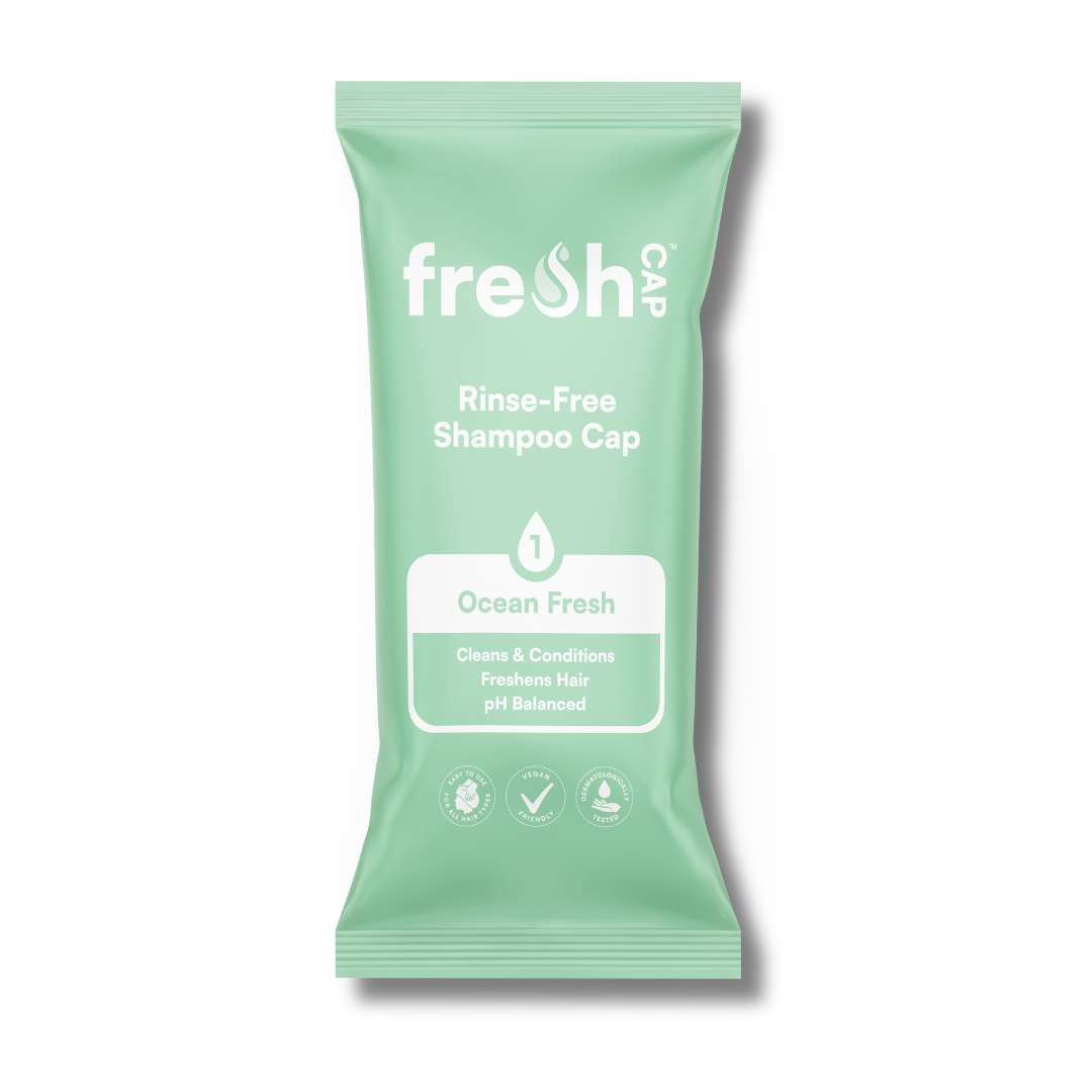 Ocean Fresh Rinse-Free Shampoo Cap – FreshWipes™