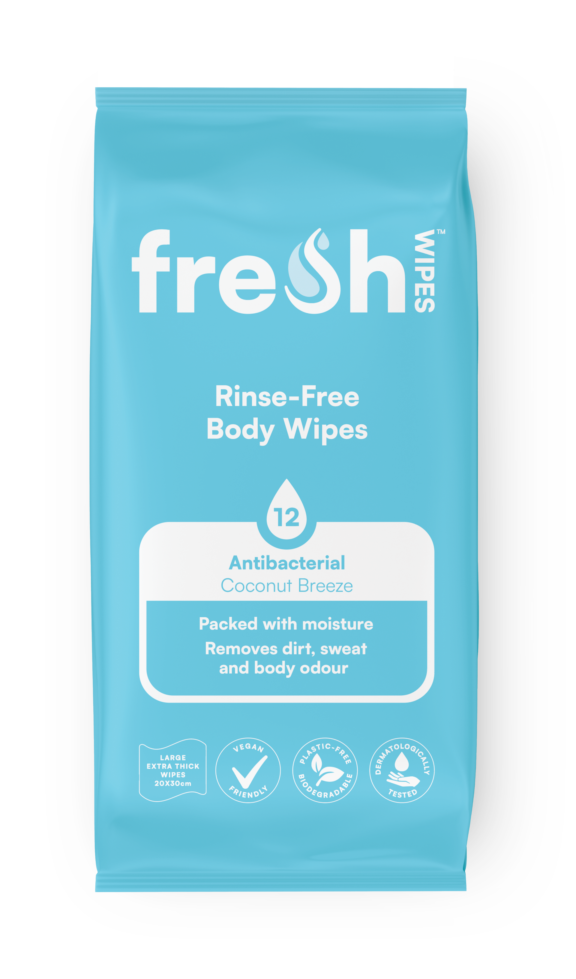 Coconut Breeze freshWIPES Antibacterial/Biodegradable Body Wipes ...